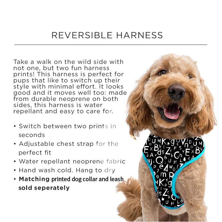Adjustable Walking Halter Reversible Dog soft Harness Reversible ...